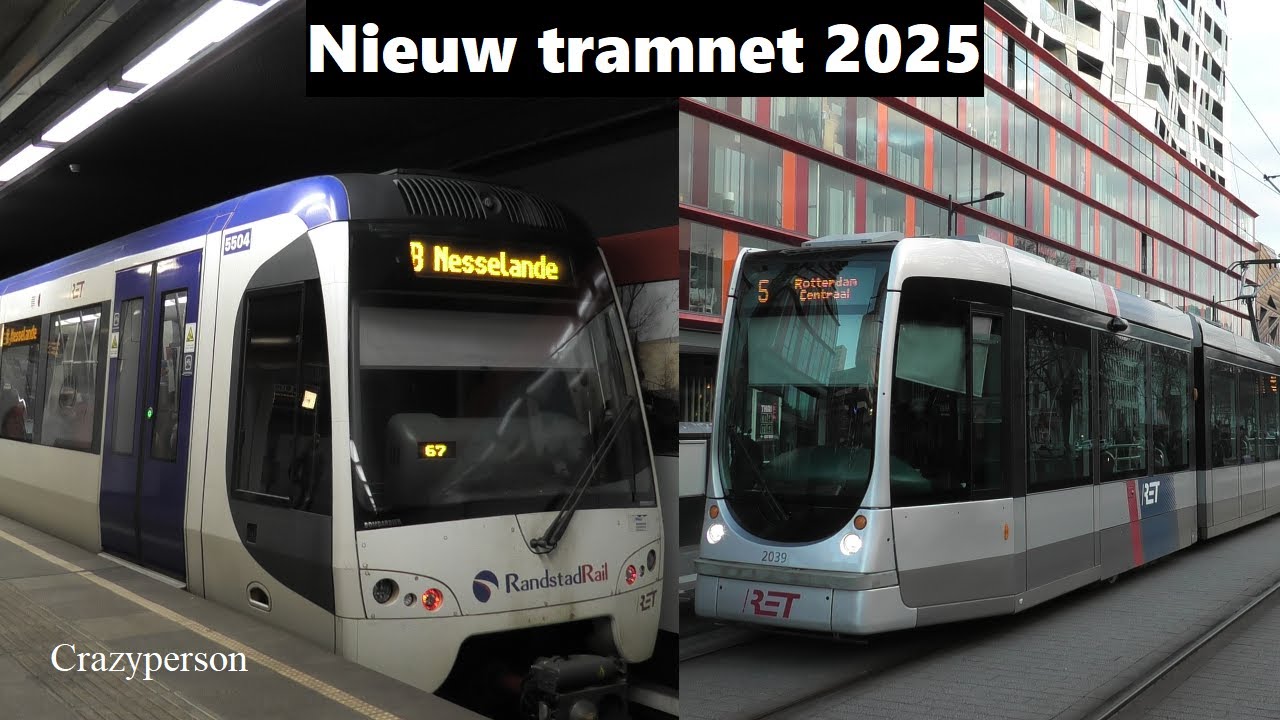 RET Tram en Metro Rotterdam in Jan. 2025 - Nieuw Tramnet - YouTube
