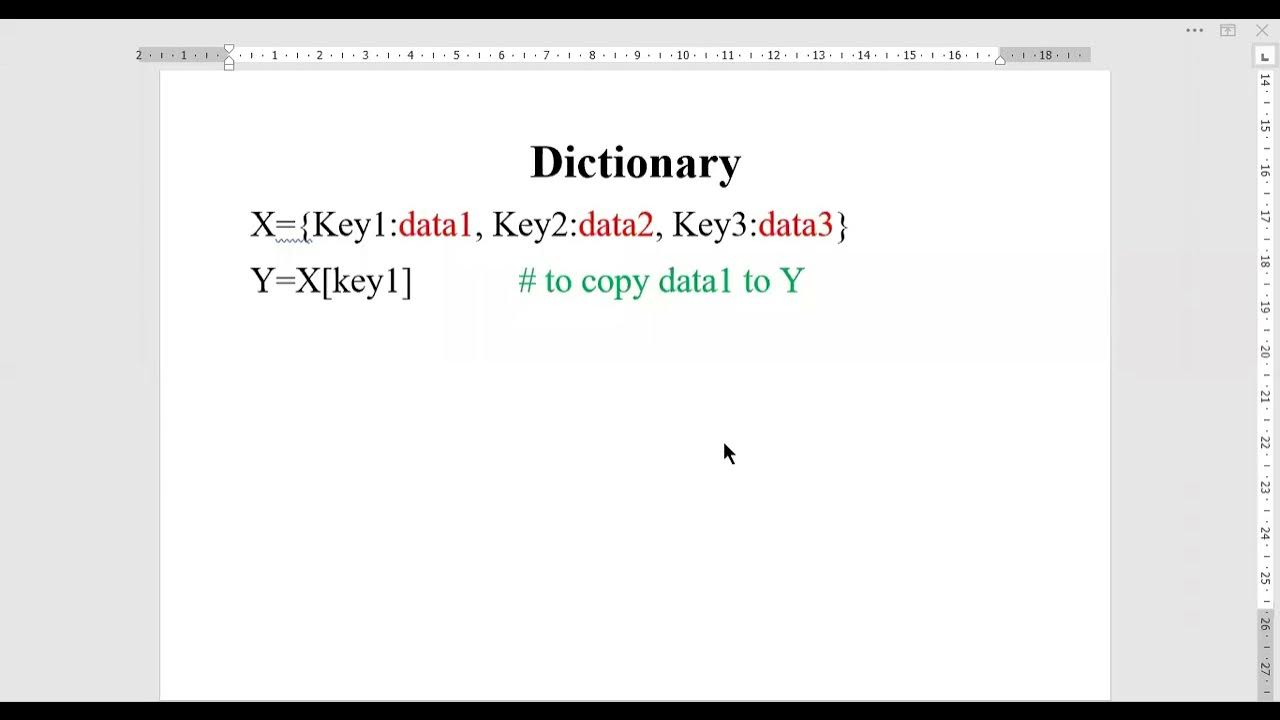 Dictionary in Python: القاموس في بايثون - YouTube