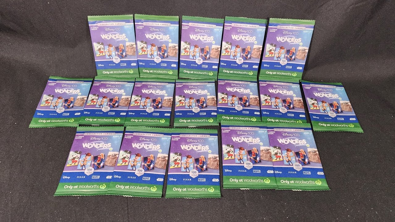 Unboxing: 17 Woolworths Disney 100 Wonders Collector Cards Mystery ...
