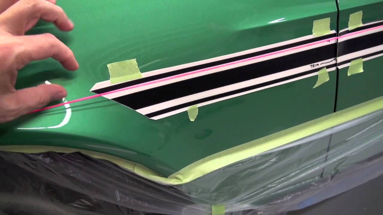 Muscle Car Stripe Application 02 - YouTube