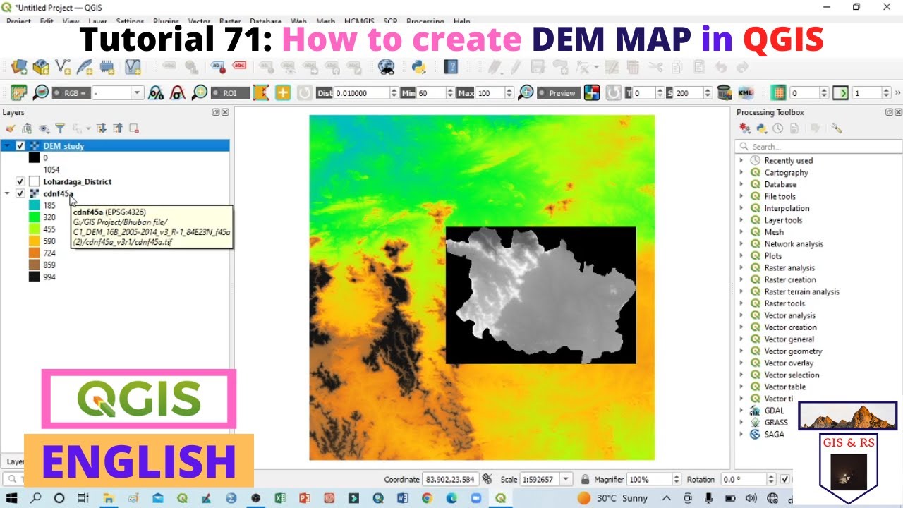 How To Create DEM MAP In QGIS YouTube How To Create DEM MAP In QGIS YouTube