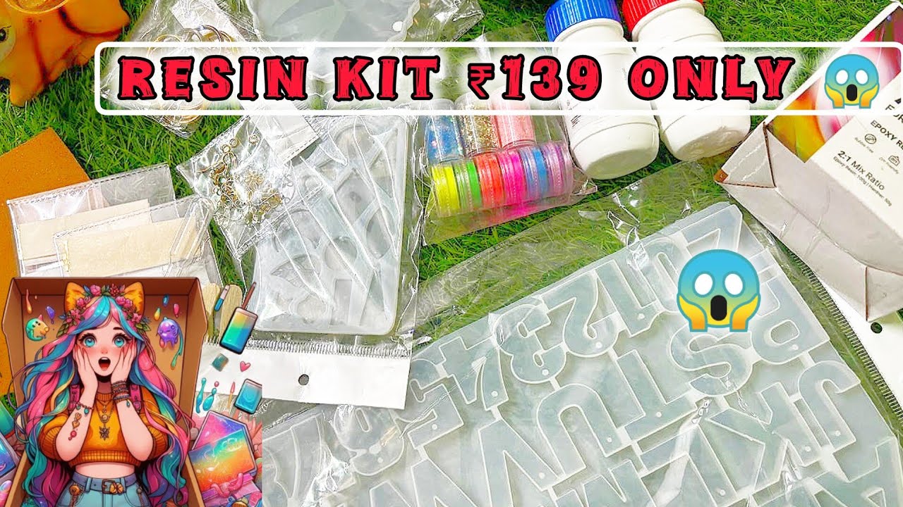 Unboxing resin art kit in just ₹139 😍😱 | Resin kit | Resin art - YouTube