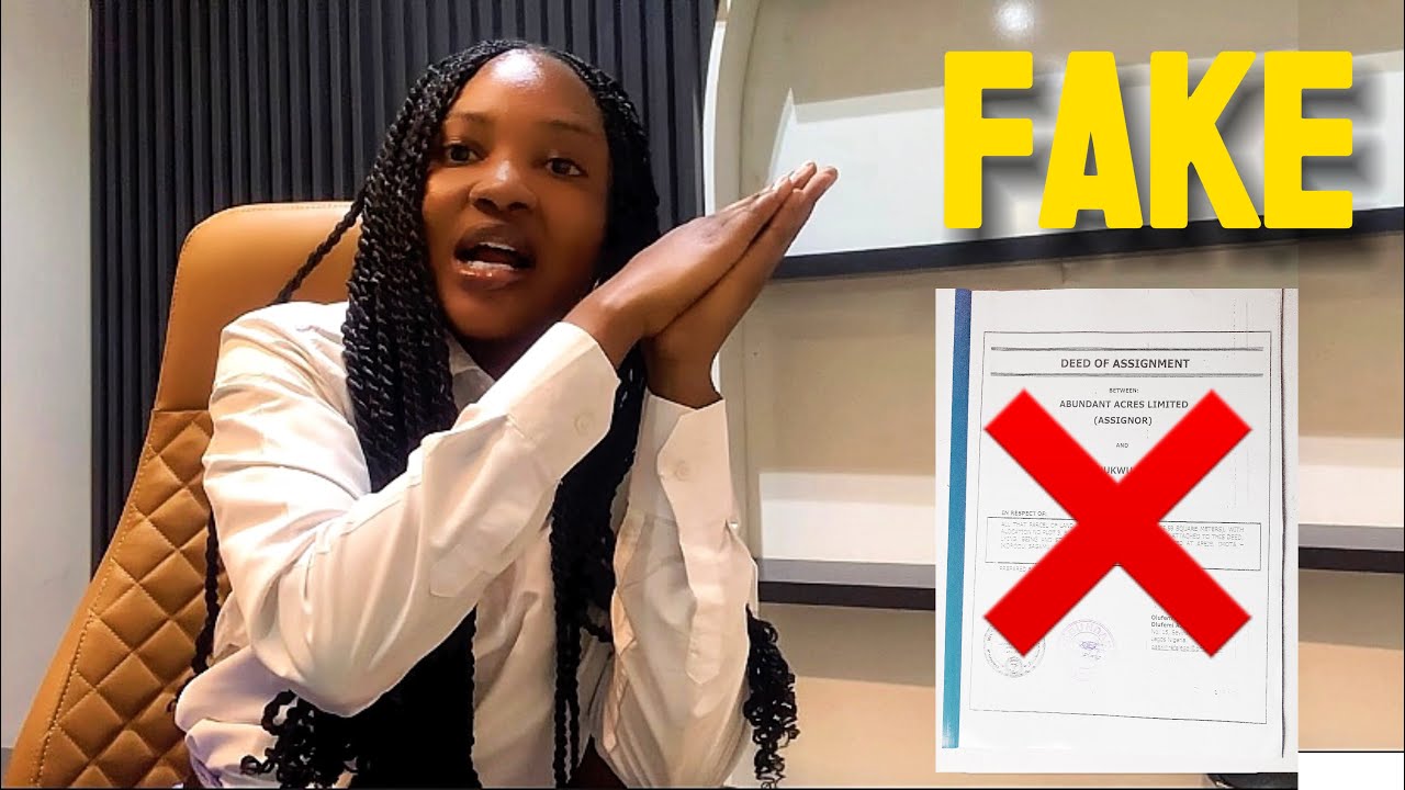 How To Spot A FAKE DEED OF ASSIGNMENT in Lagos - YouTube