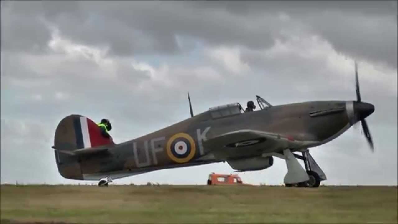 Hawker Hurricane fighter - close up view in a strong wind - YouTube