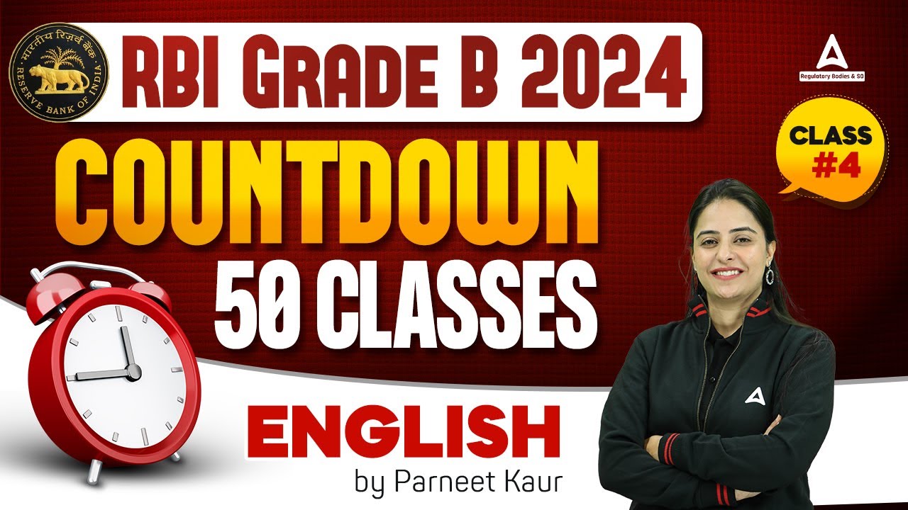 RBI Grade B English Classes #4 | RBI Grade B English Preparation 2024 ...