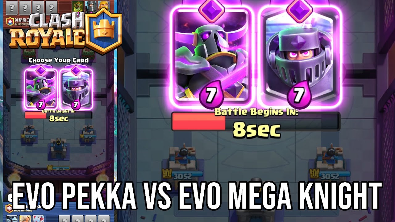 Evo Pekka VS Evo Mega Knight - Clash Royale - YouTube