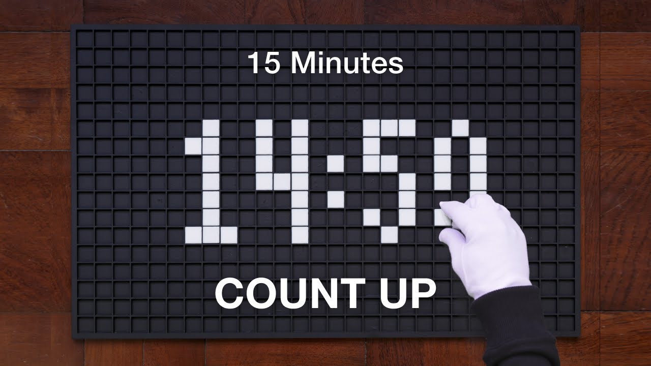 15-Minute Count Up Timer ⏰ Handmade analog pixel art - YouTube
