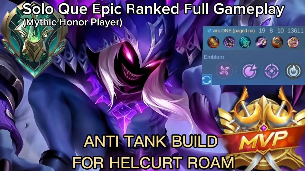 ANTI-TANK BUILD WITH HELCURT | Helcurt Mobile Legends Full Gameplay ...