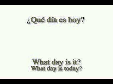 What day is it - Que dia es hoy - YouTube