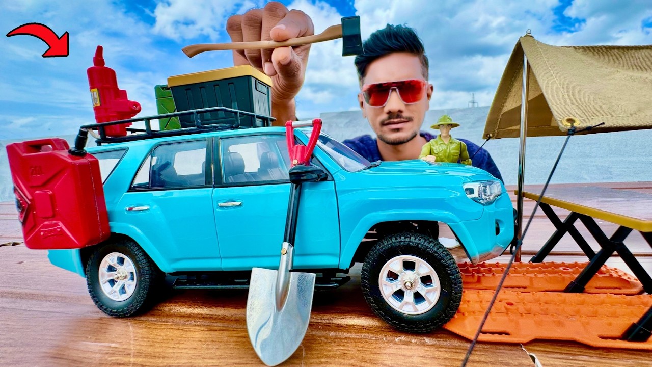 RC Toyota 4Runner Car Camping Kit Unboxing - Chatpat toy TV - YouTube