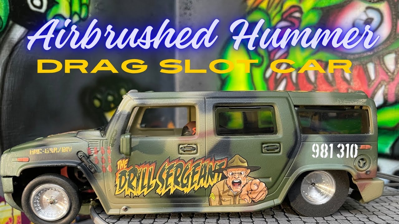 “THE DRILL SERGEANT” HUMMER DRAG SLOT CAR #slotcardragracing #slotcars ...