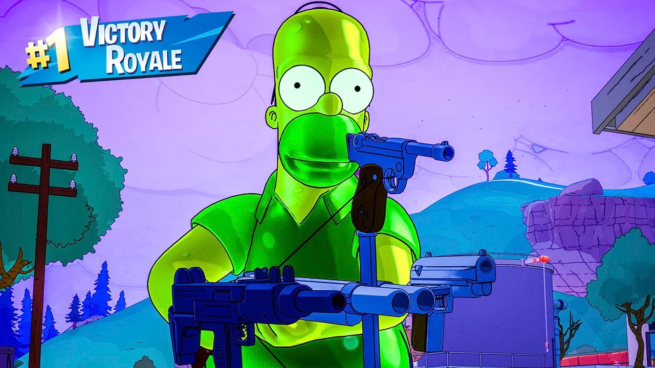 Reactor Waste Homer Simpson Skin Zero Build Win Full Gameplay Fortnite ...
