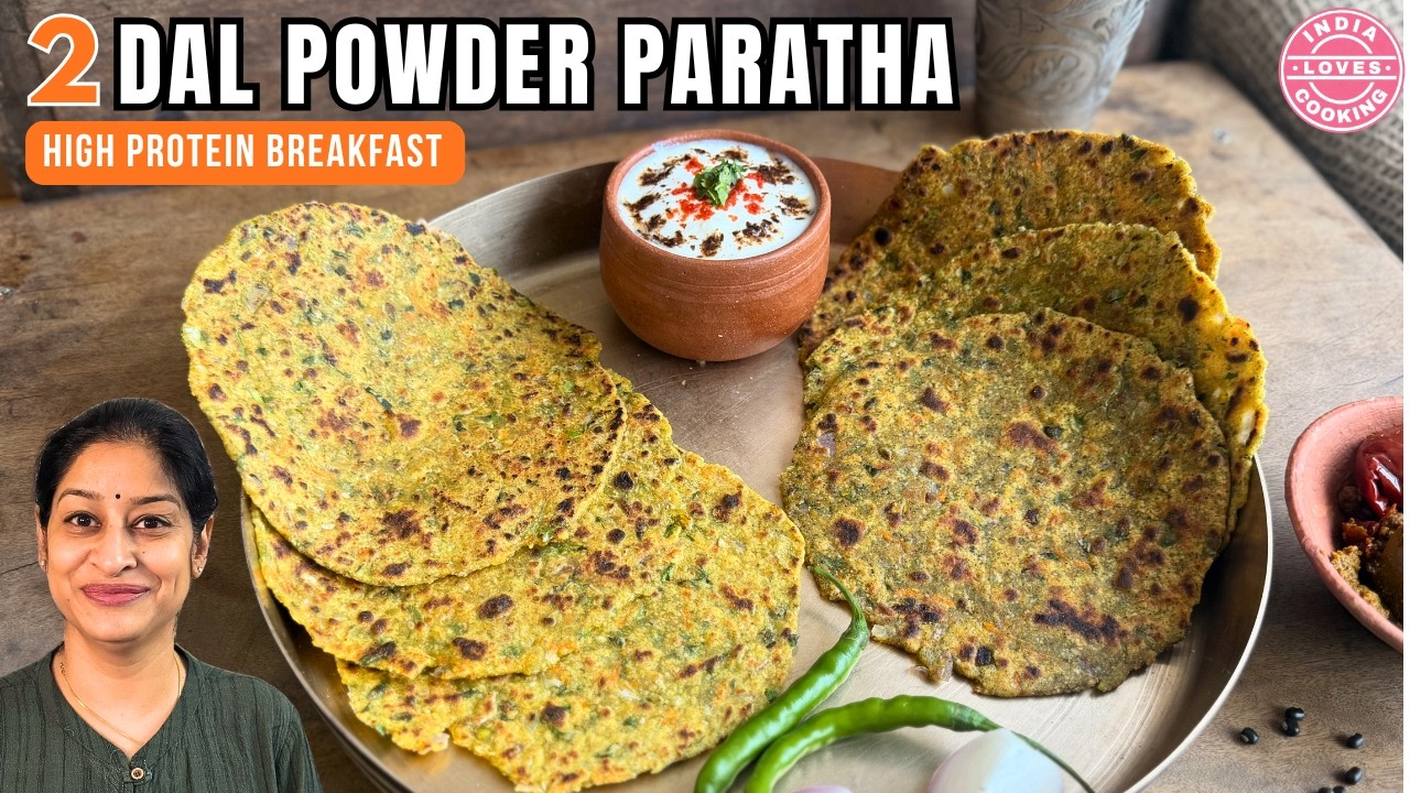 High Protein Breakfast | Dal Powder Wheat Atta Vegetable Paratha — High ...
