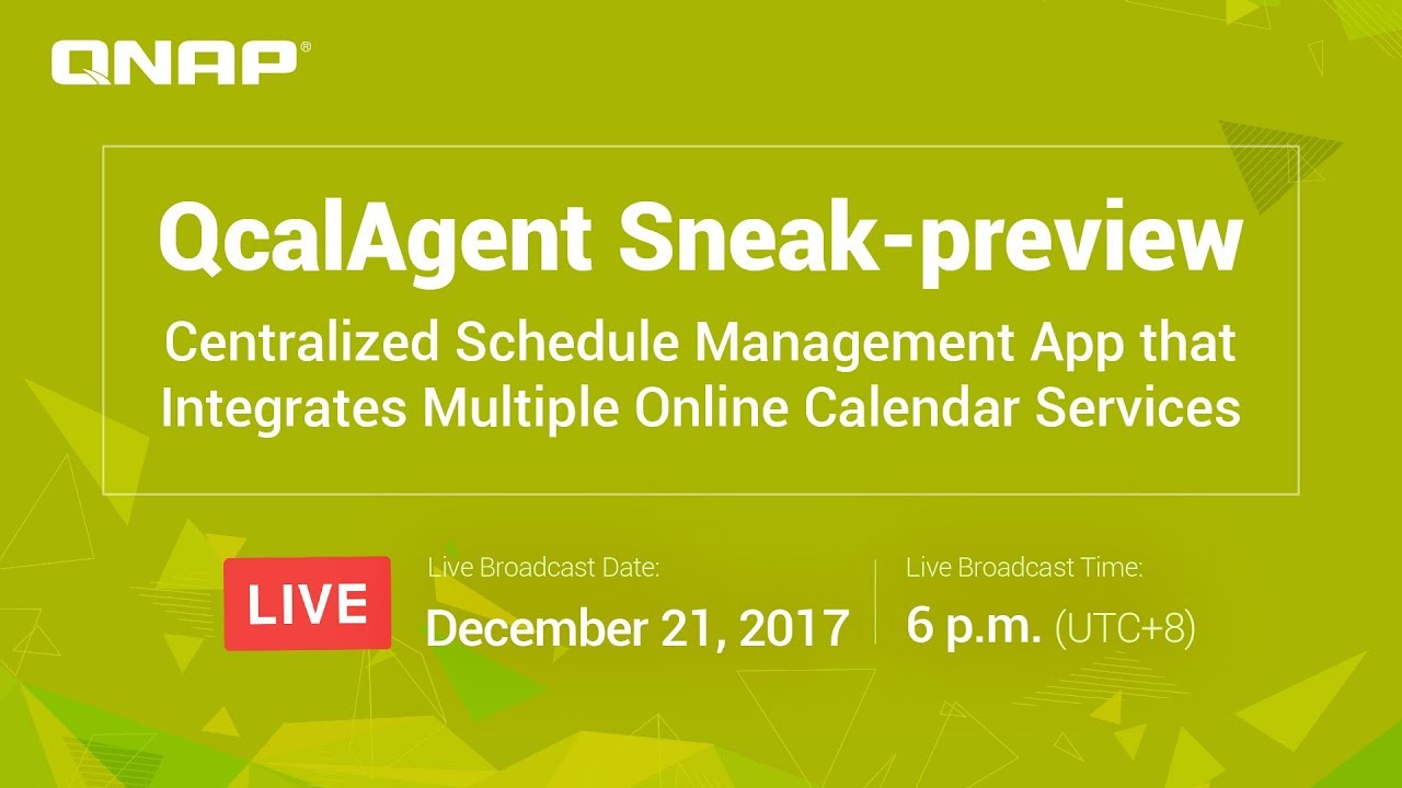 QcalAgent Sneak-preview - Centralized Schedule Management App | QNAP (US)