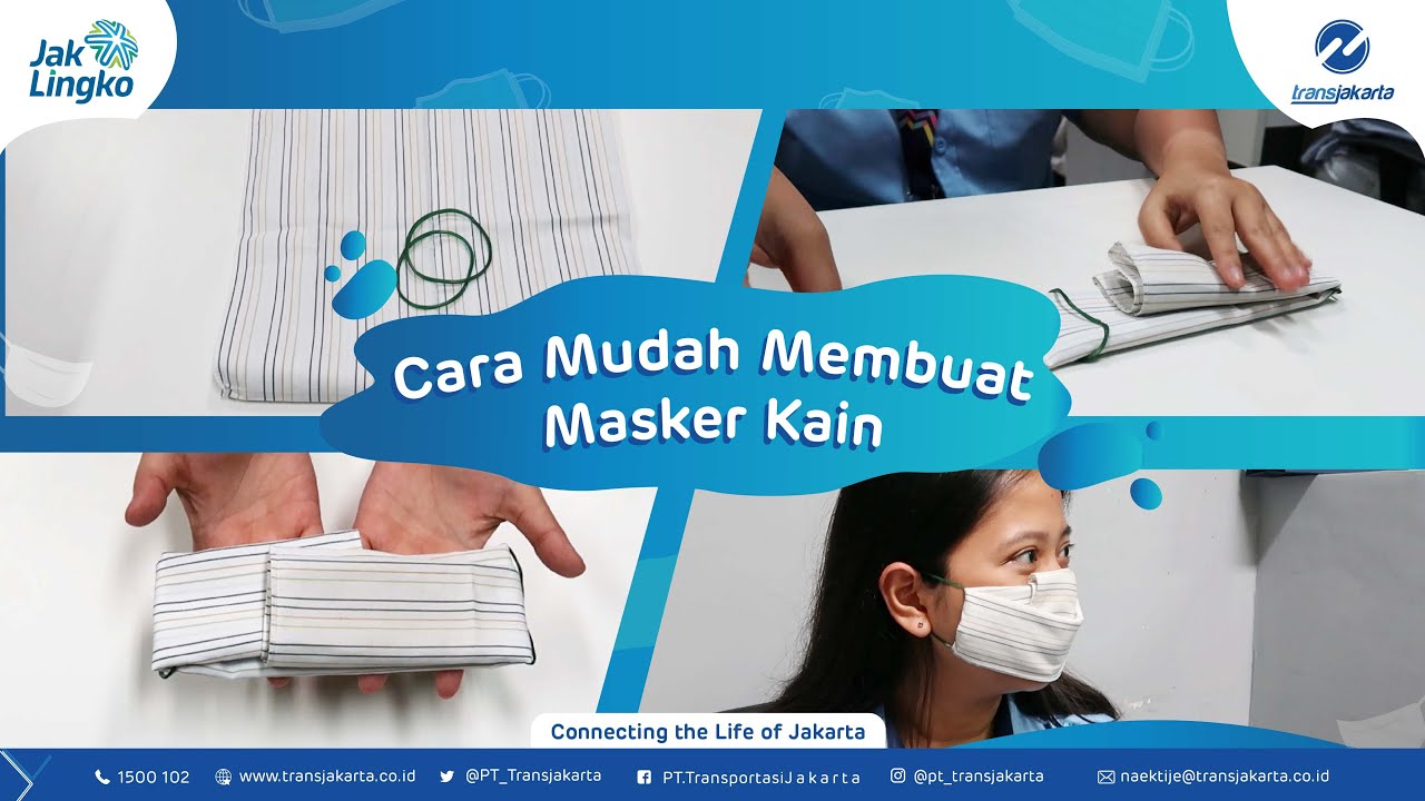 Cara Mudah Membuat Masker Kain - YouTube