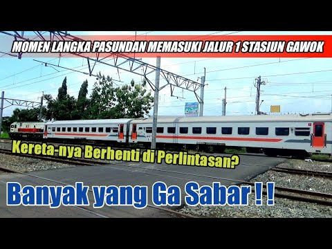 Langka‼️ Pasundan Lewat Jalur 1 Stasiun Gawok