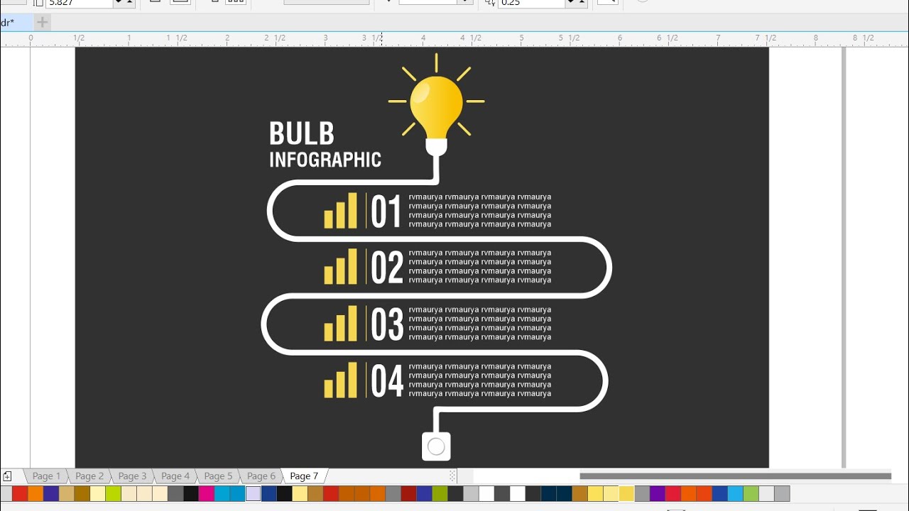 How to Create Light Bulb Infographics Design, Infographics Template in ...