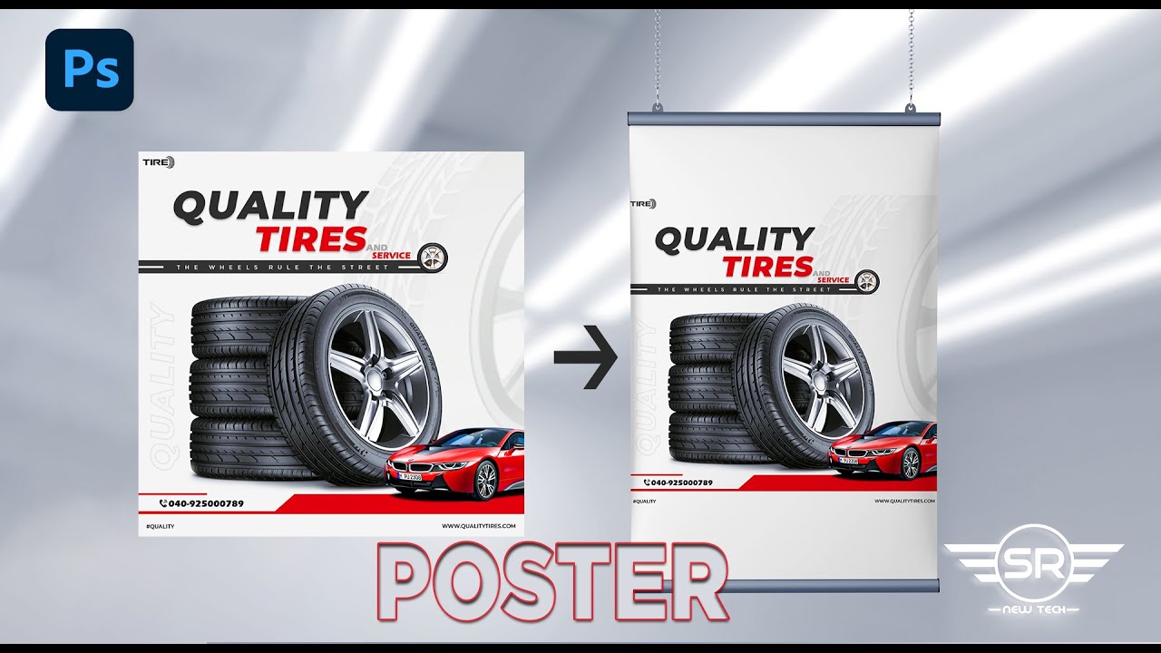 How To Design A Tire Poster In Photoshop - YouTube