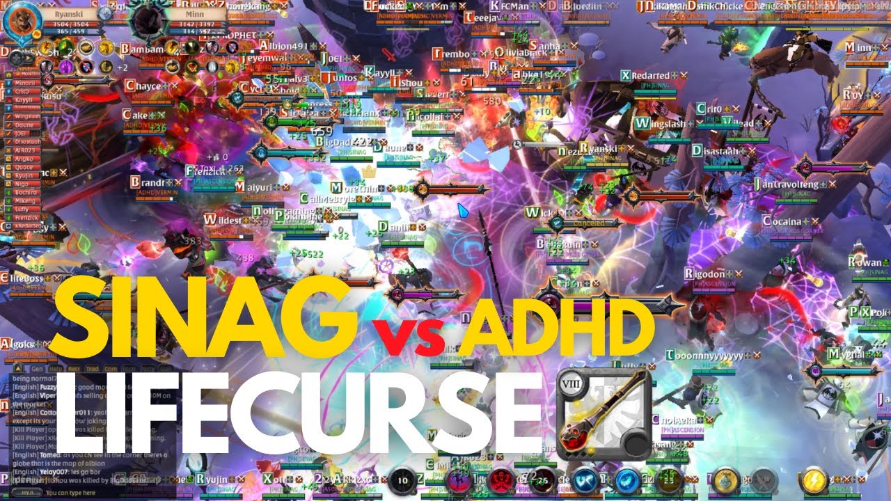[PH] SINAG vs ADHD | ZvZ Open World BZ Fight! | Lifecurse POV | Albion ...
