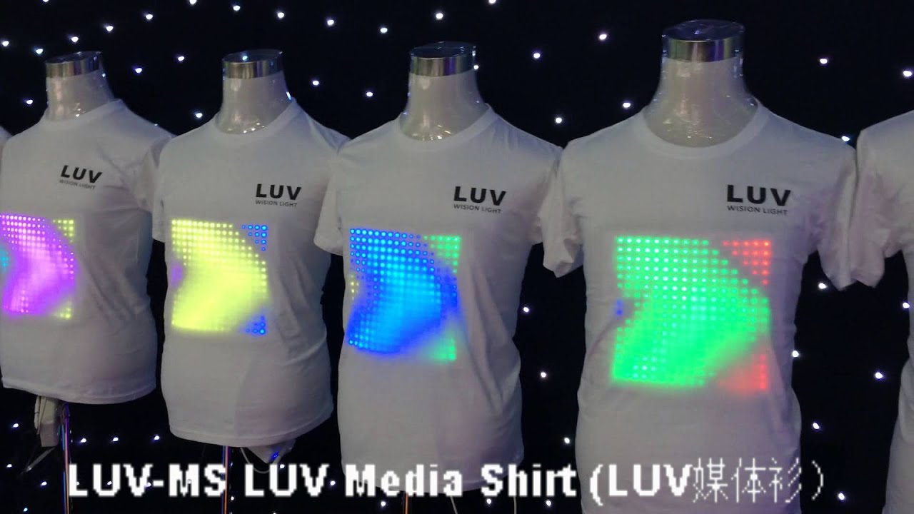 LUV media shirt- New patent LED shirt! (LUV-MS) - YouTube