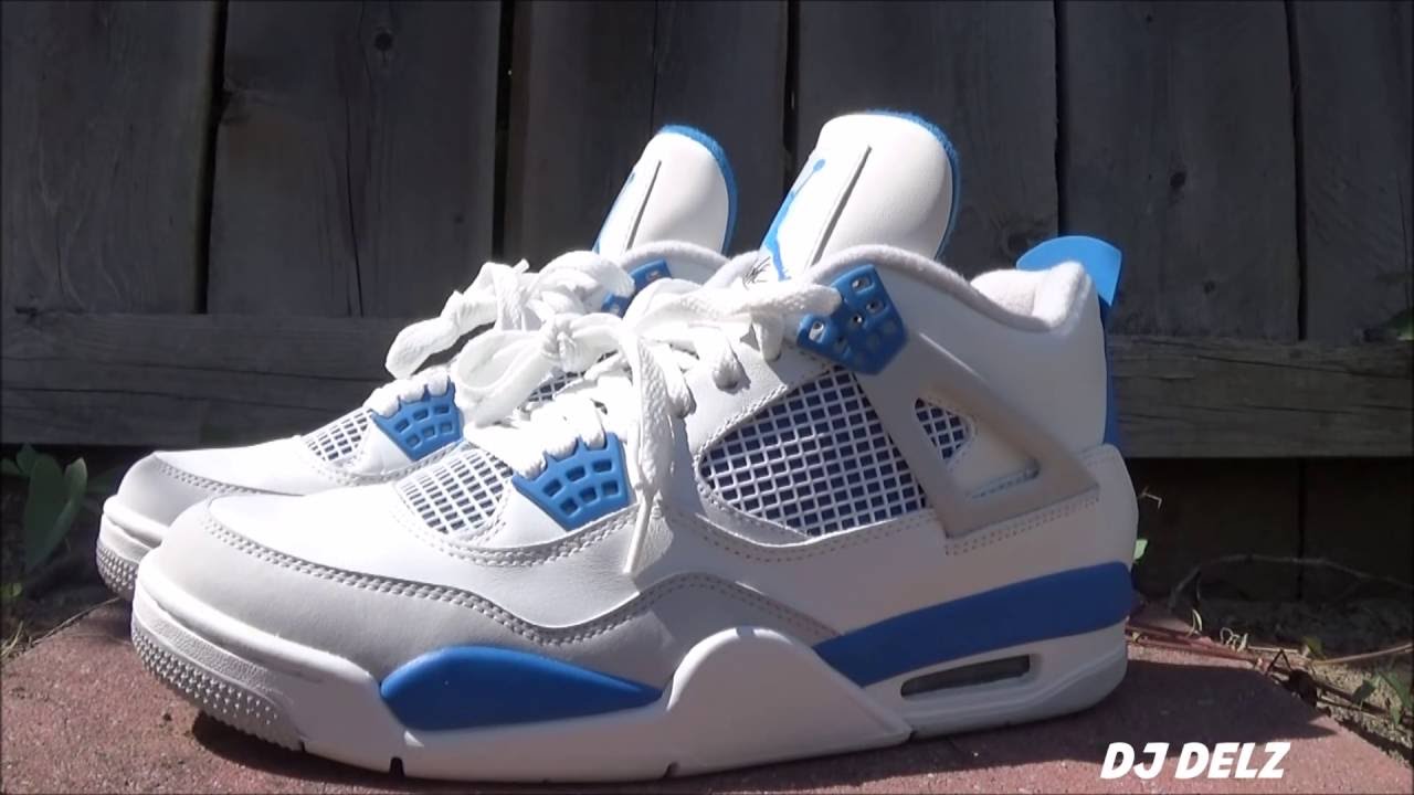 Air Jordan 4 Military Blue Retro Sneaker Detailed Review - YouTube