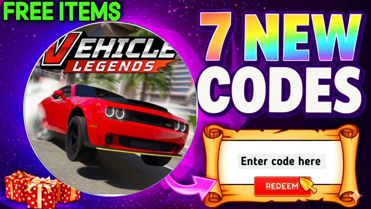 *SECRET UPDATE!* | Vehicle legends cars! CODES 2026 (ROBLOX vehicle ...