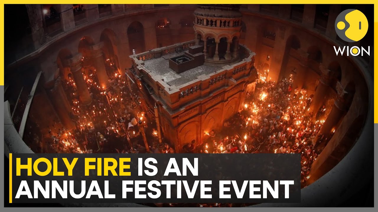 Holy Fire ceremony at Jerusalem Church of Holy Sepulchre, doors ...