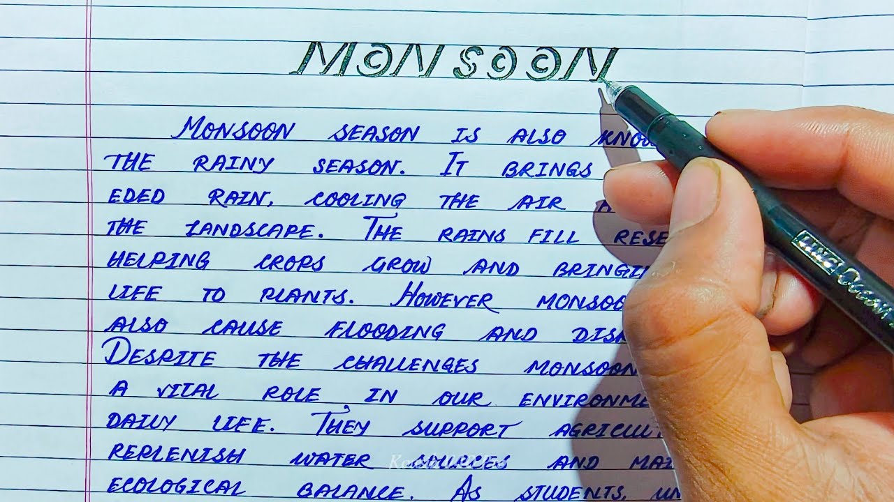 Essay on Monsoon Season | Monsoon Season essay writing #monsoon - YouTube