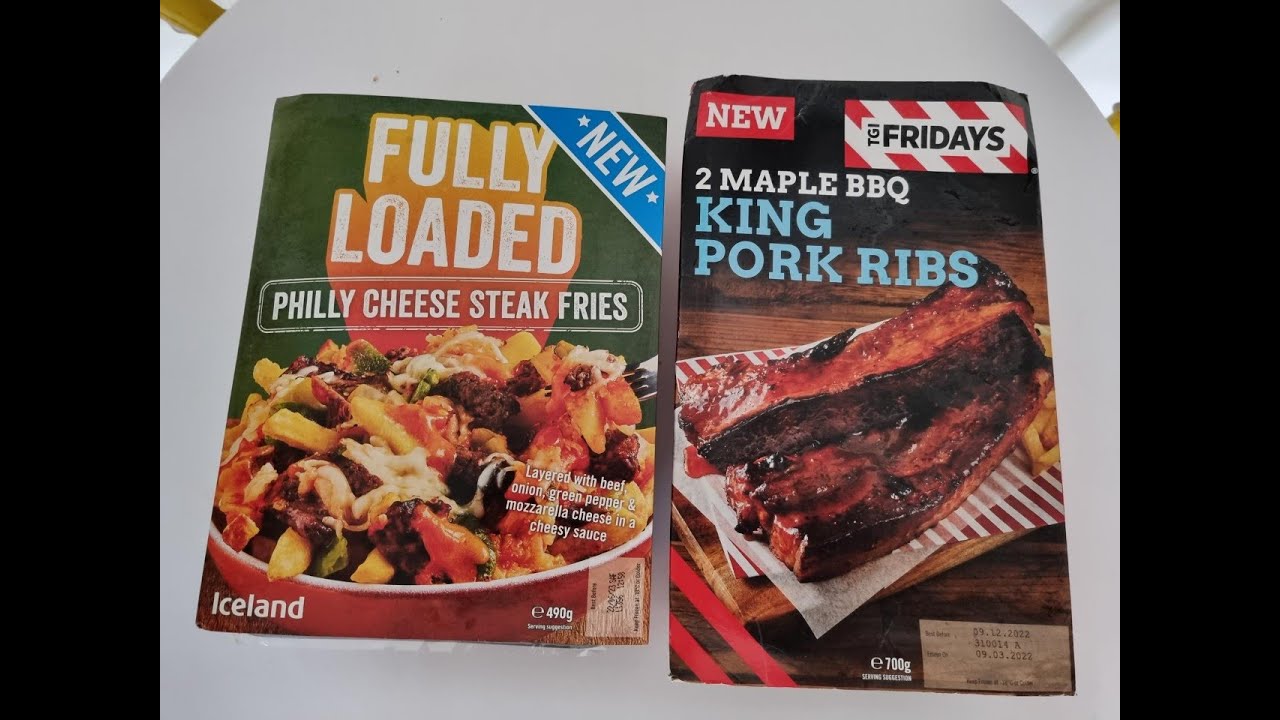 TGI FRIDAYS 2 MAPLE BBQ KING PORK RIBS ICELAND FULLY LOADED PHILLY ...