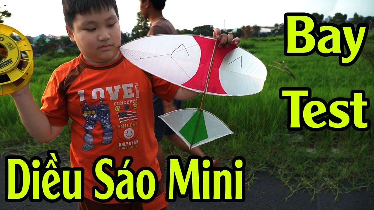 Thả Diều Sáo Mini / Test Diều Sáo Đuôi Cá Nhỏ Mới Làm - YouTube