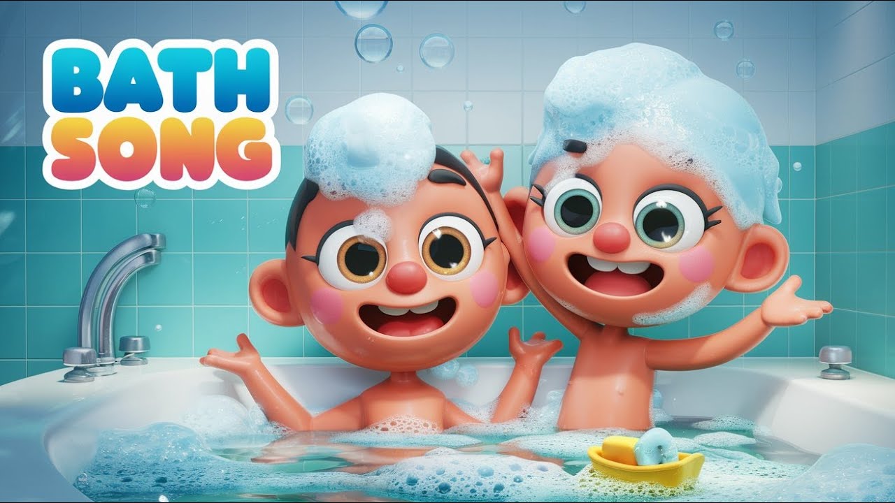 Bath Song for Kids | Fun & Bubbly Nursery Rhymes - YouTube