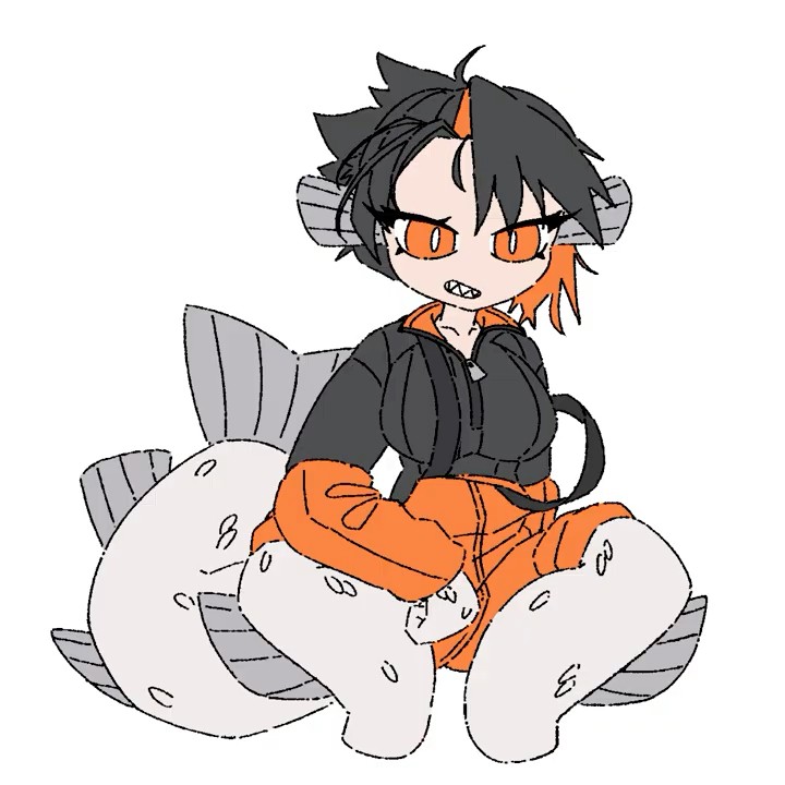 Salmon Girl | Fish OC Drawing #shorts #drawing #art - YouTube