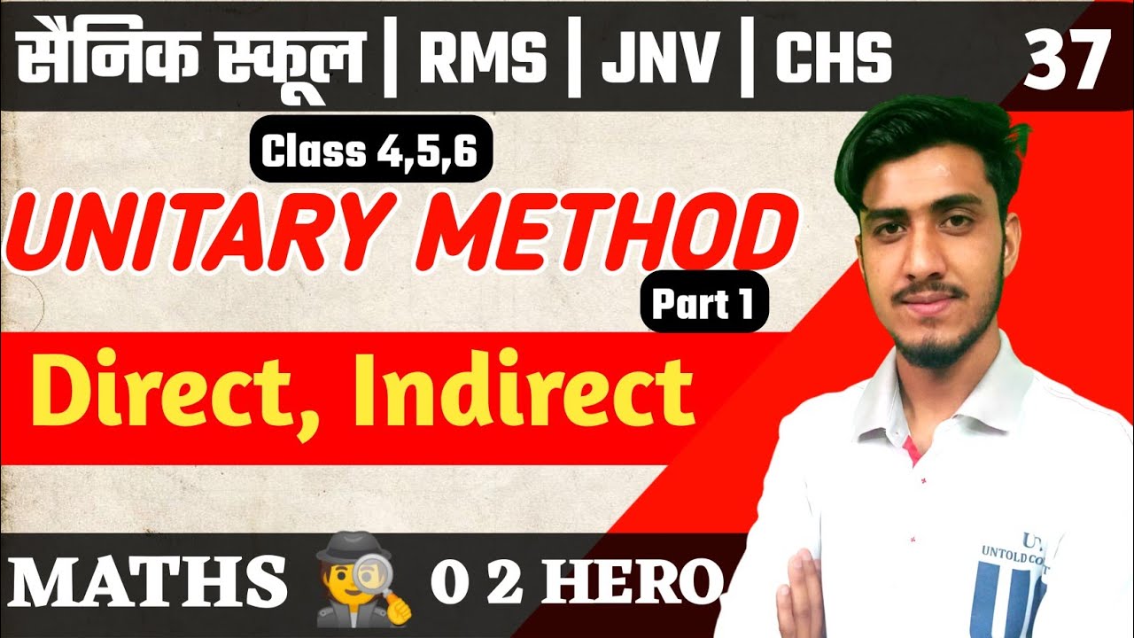 Unitary Method Class 6 Untold Concepts | Direct and indirect Proportion ...