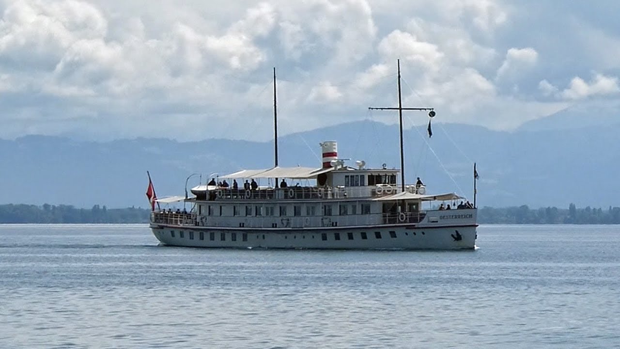 Ship Oesterreich arrives in Arbon, Lake Constance, Switzerland. - YouTube