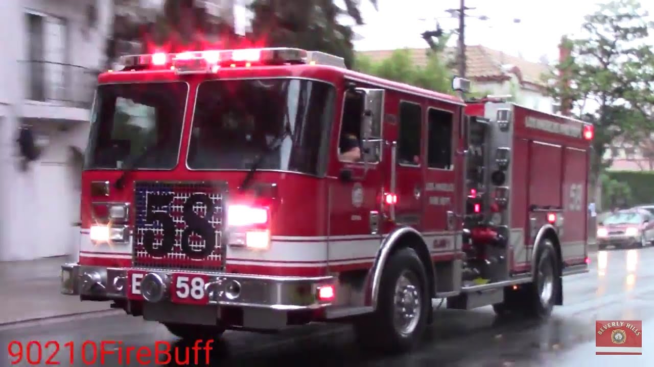 LAFD Engine 58 Responding - YouTube