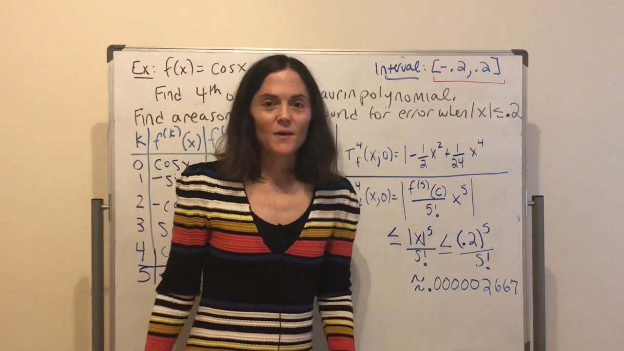 Calculus II: Error in Taylor Polynomials (Full lecture) - YouTube