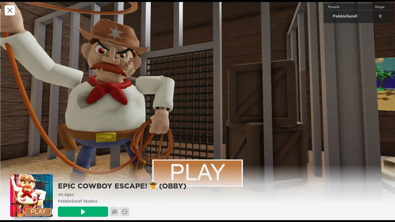 EPIC COWBOY ESCAPE! OBBY ROBLOX BOSS RODEO BOT 9000 - YouTube