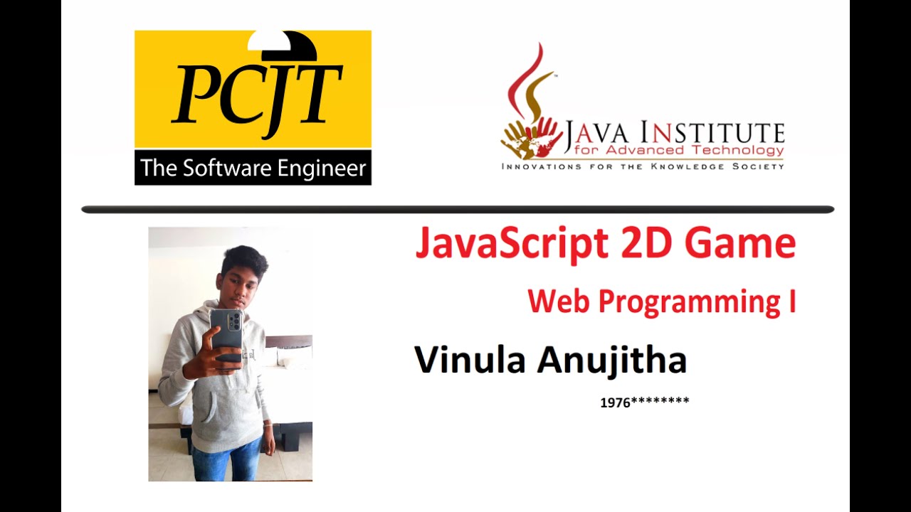 Javascript 2d Game Development Java Institute Vinula Anujitha Youtube 7664