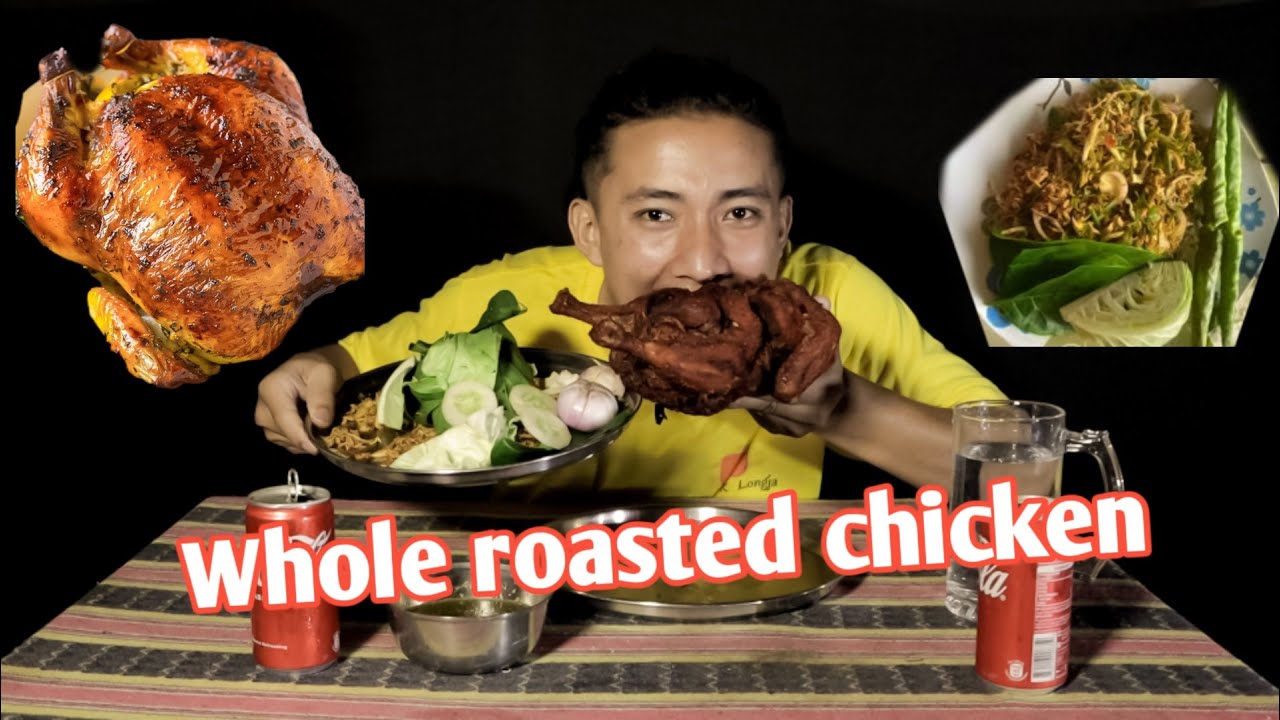 Whole roasted chicken & singju꯫ Mukbang ꯫ - YouTube