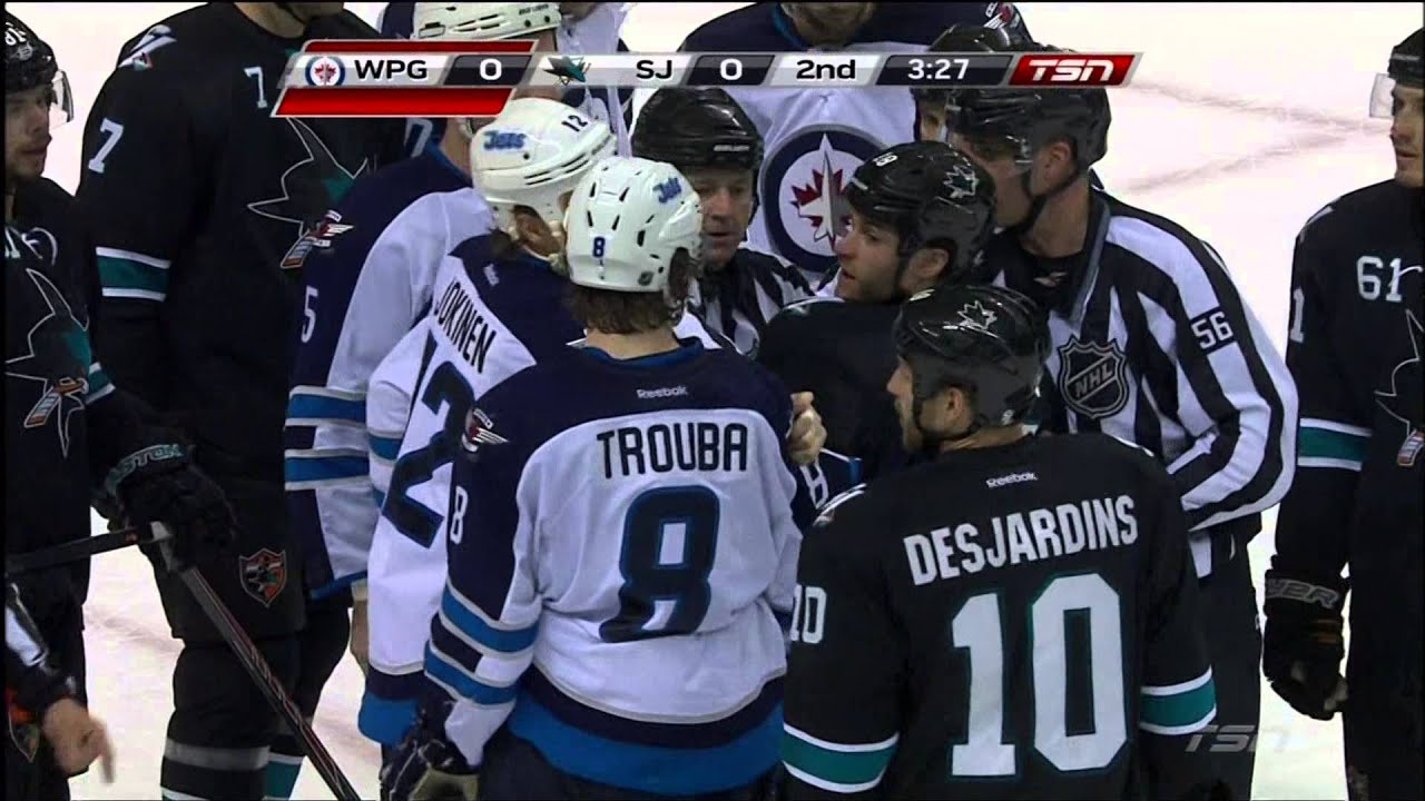 NHL Jacob Trouba slammed head 1st into boards Jan 23 2014 - YouTube