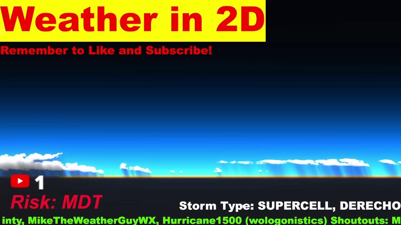 TORNADO ALLEY Powerful Severe Thunderstorms! 2D Weather Sandbox! - YouTube