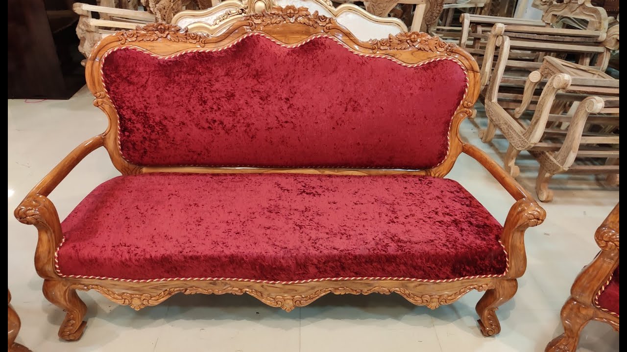 #142 Handcrafted Luxurious Sofa Set | Living Room Furniture @Aarsun ...