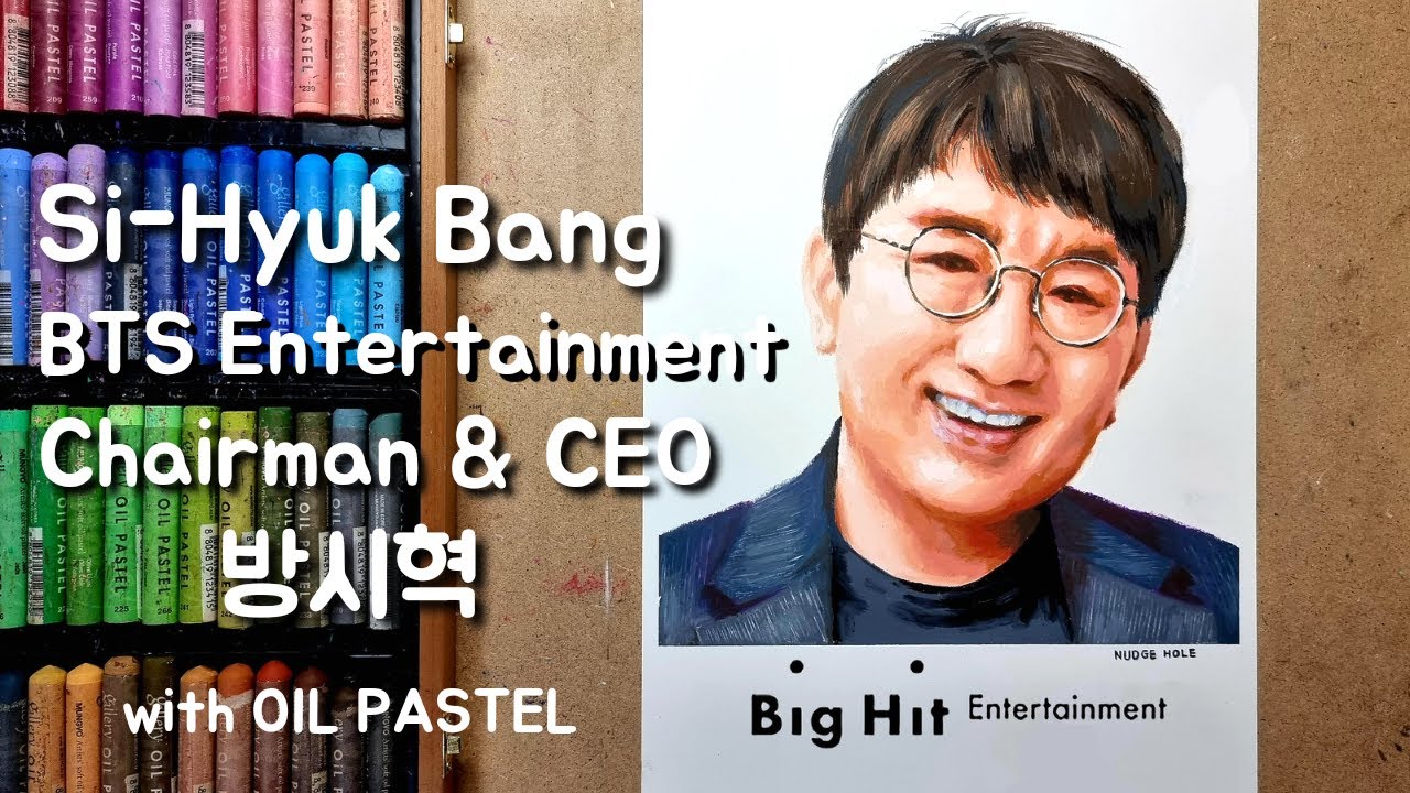🎨oil pastel｜Si-Hyuk Bang｜BTS CEO｜portrait｜오일파스텔 인물화｜방시혁｜방탄소년단 대표이사 ...