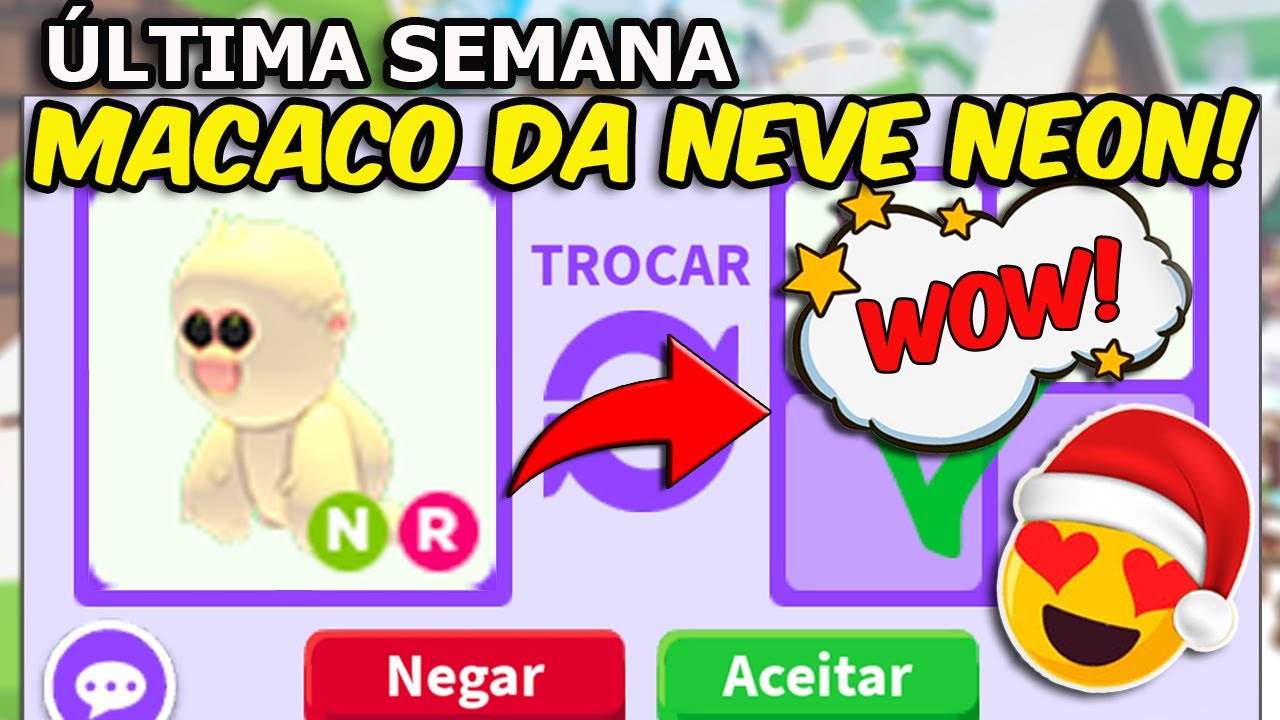 TROCANDO MACACO DA NEVE NEON (Neon Snow Monkey) EVENTO DE NATAL *ÚLTIMA ...