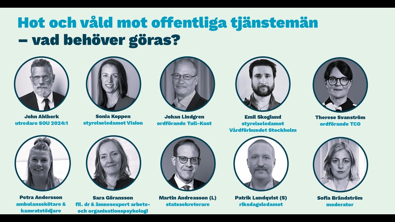 Hot och våld mot offentliga tjänstemän – vad behöver göras? - YouTube
