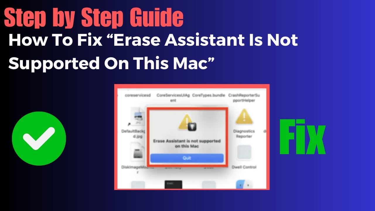 How To Fix Erase Assistant Is Not Supported On This Mac - YouTube