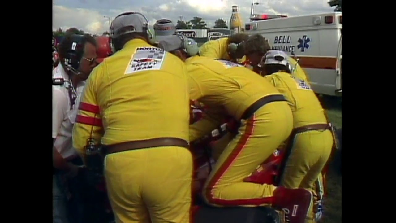 Big crash Andretti 1987 Milwaukee - YouTube