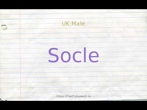 How to pronounce socle - YouTube