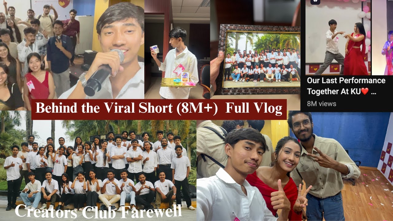 Behind the viral short(8M+) Views, Full Vlog, Creator club farewell ...