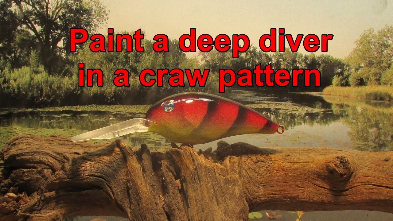 Paint a deep diver in a craw pattern - YouTube